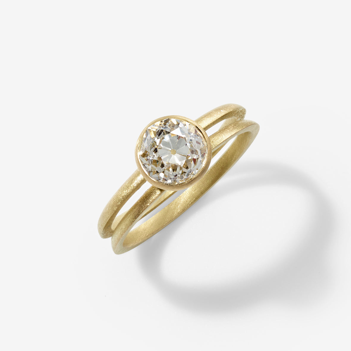Ivana Antique European Cut Solitaire Ring | 18ct Yellow Gold | Diamond ...